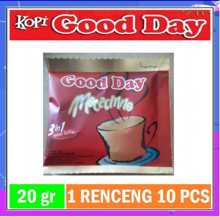 1 RENCENG KOPI GOOD DAY MOCCACINO KOPI 3IN1 SUSU GULA SIAP MINUM ...