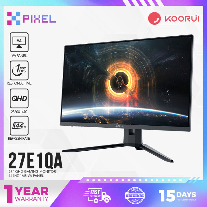 KOORUI 27E1QA 27Inch QHD Gaming Monitor 144 Hz, VA, 1ms, DCI-P3 90% ...