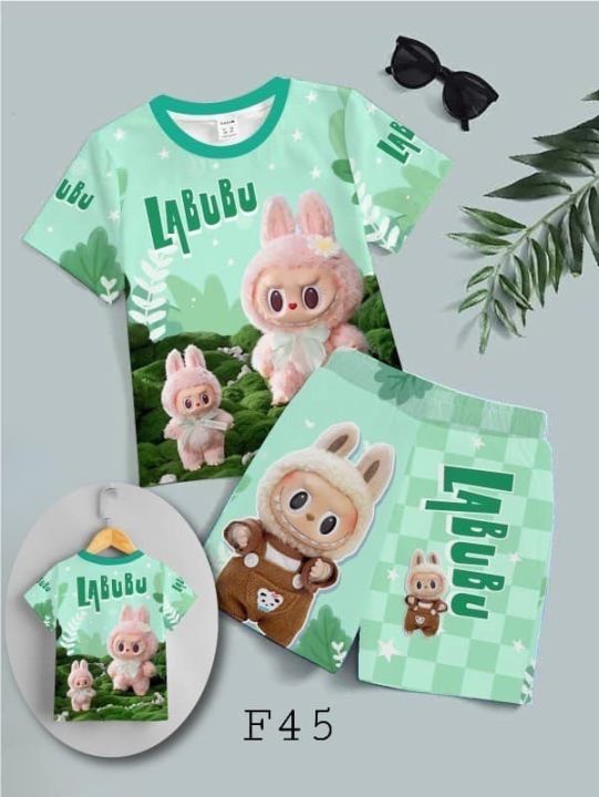 👍👍มาแล้วๆๆ‼️ ชุดเด็กกางเกงขาสั้นลายดัง..LABUBU และลายSuper hero 💥💥ผ้า ...