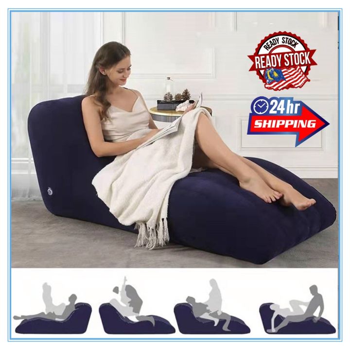 💗Ready stock💗Fun Folding Inflatable Leisure Bed Sofa Lazy Mattress ...