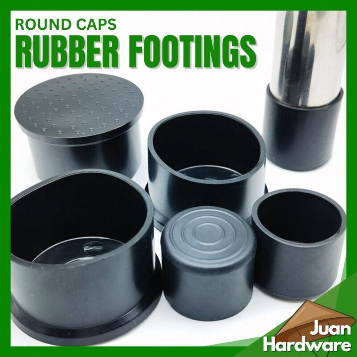Round Rubber Footings Leg Caps PVC Floor Protectors Round Furniture ...