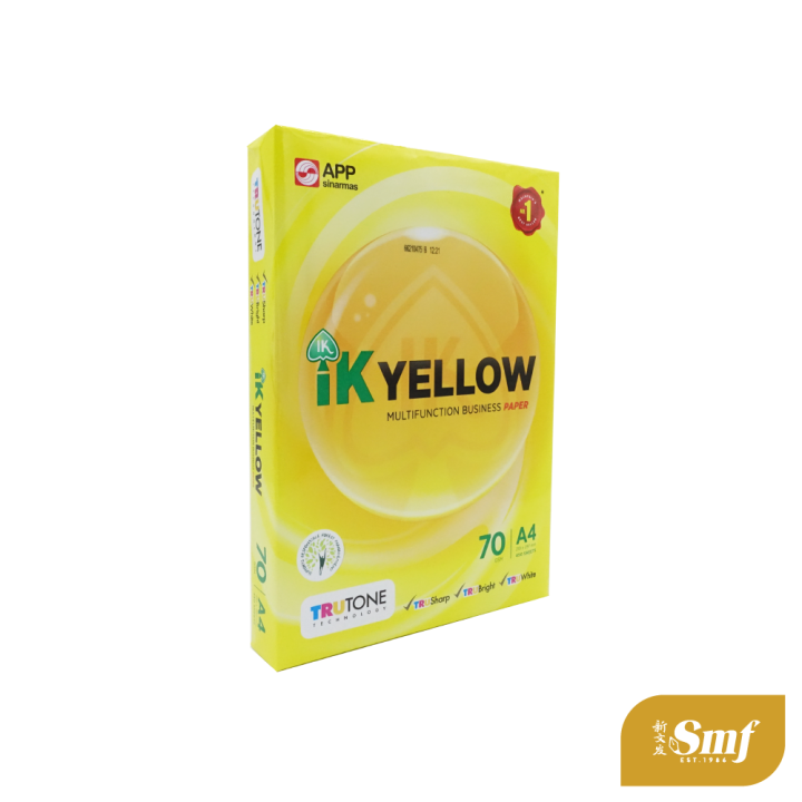 IK Yellow A4 Paper 70/80gsm , 450's/500's | Lazada