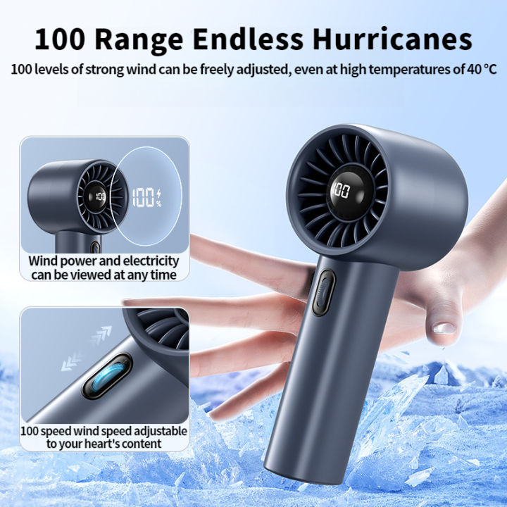 Handy Turbine F06 Rechargeable USB Fan with 1 - 100 Speed Wind Gear ...