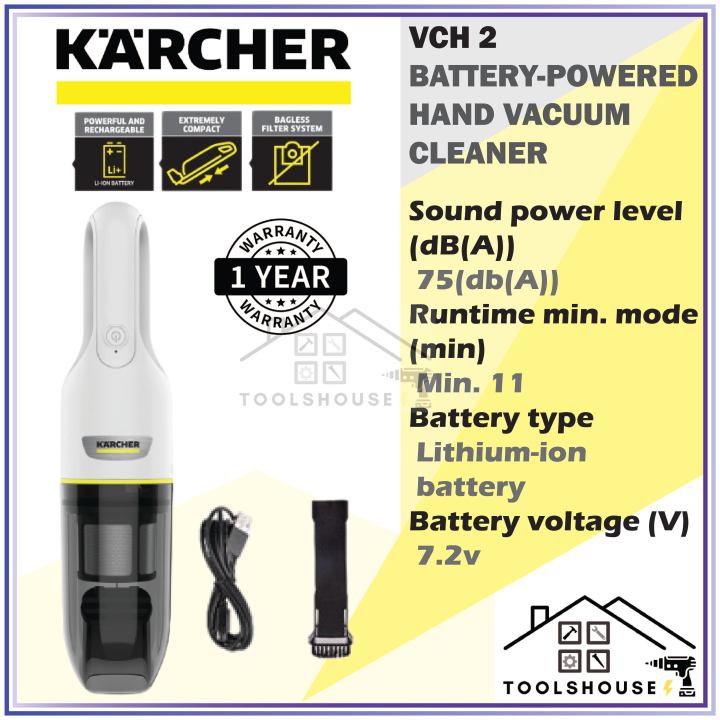 Karcher VCH 2 Cordless Handheld Vacuum Cleaner | Lazada