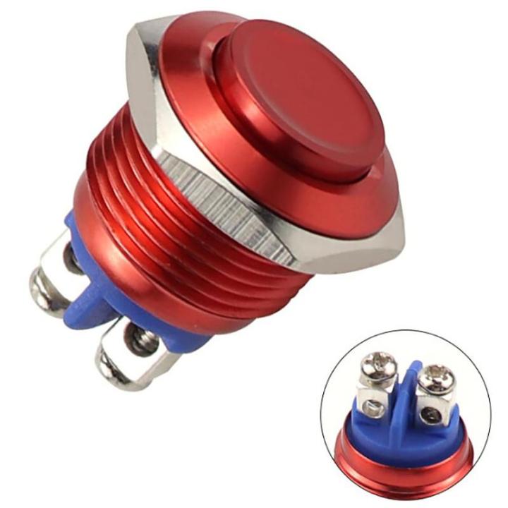 FUYU 1Pc Momentary Push Button Switch 16mm Waterproof Mount Button ...