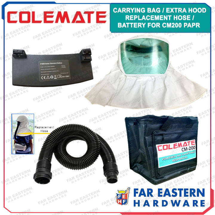 COLEMATE Extra Hood / Replacement Hose / Carrying Bag / Battery for CM200 PAPR | Lazada PH