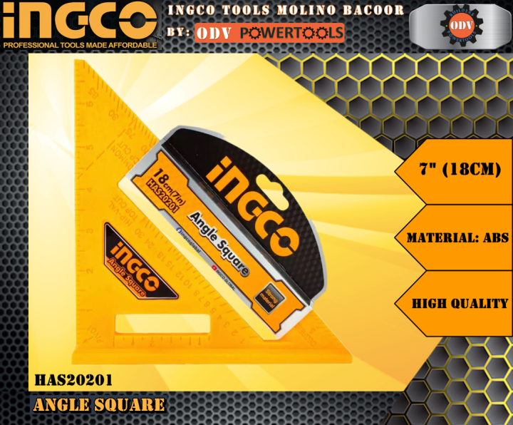 INGCO Angle Square Speed Square Triangle Ruler 7" HAS20201 ~ ODV ...