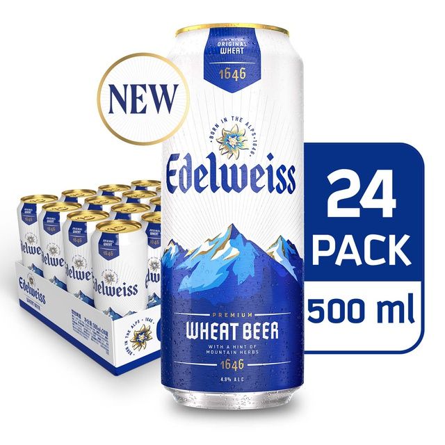 Edelweisssss Bier Canned 500ml X 24 cans | Lazada