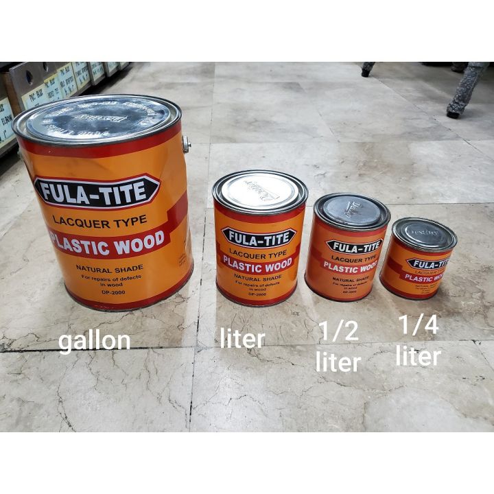 Fulatite Plastic Wood Natural Shade 1/4 liter--1liter Fula-tite Wood ...