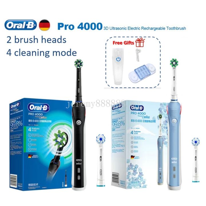 Oral-B Pro 3000/Pro 4000 3D CrossAction Electric Rechargeable Toothbrush | Lazada PH