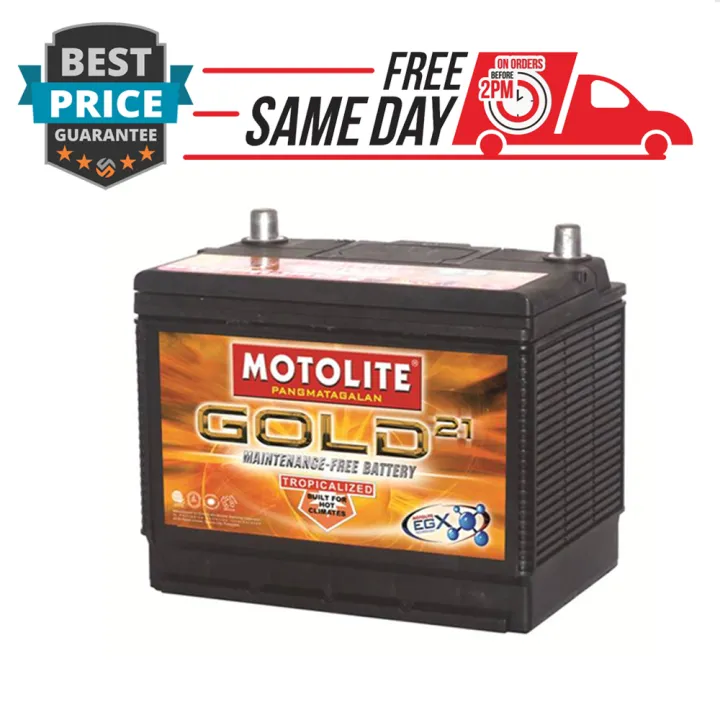 Motolite Gold DIN66 LN3 Maintenance Free Car Battery (21mos warranty) Supercharge | Lazada PH