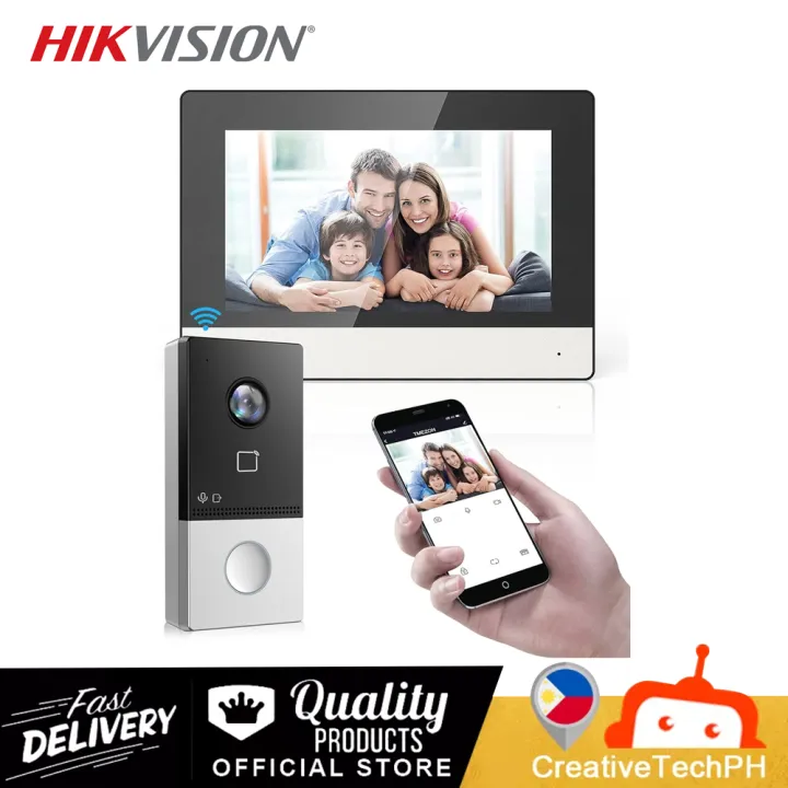 HIKVISION DS-KIS603-P HIK IP Video Intercom Kit Door Phone/Bell 7-inch ...