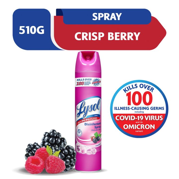 disinfectant spray Lysol Disinfectant Spray Crisp Berry 510g | Lazada