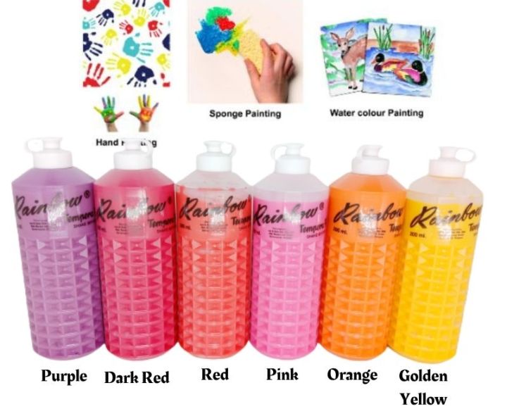 [1 BTL] Nikki Rainbow Non Toxic Fast Drying Tempera Paste Color Paint ...