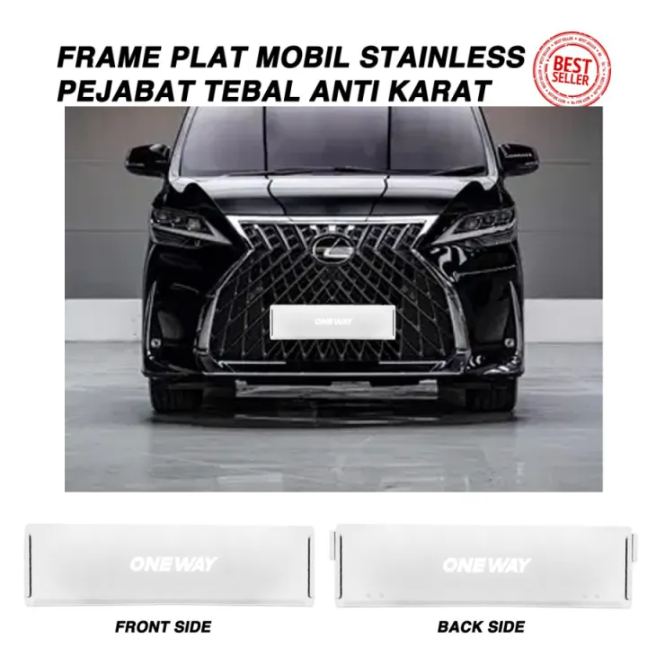 Frame Dudukan Plat Mobil Pejabat Tebal Premium Stainless Universal ...