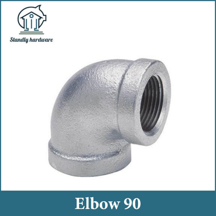 Mech Galvanized Iron (GI) Elbow 1/2"- 4" X 90° Sch40 Standard Threaded ...