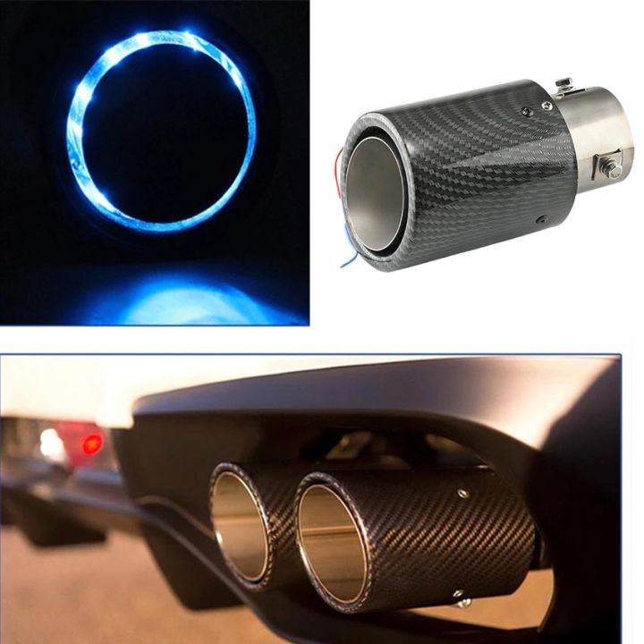 【Local Warehouse】【 LED Blue Light 】Car Modified Exhaust Pipe LED Light ...