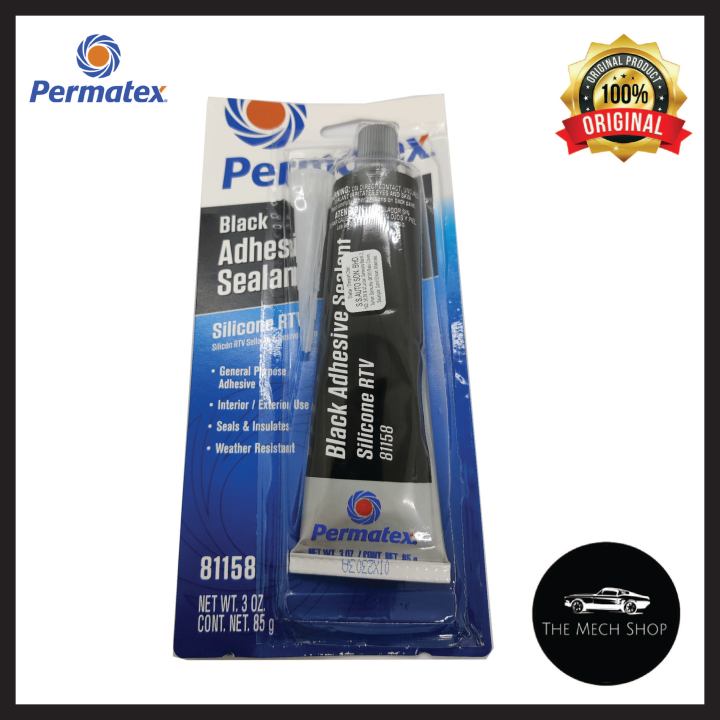 (100% Original) Permatex Black Silicone RTV Adhesive Sealant Gum 81158 ...