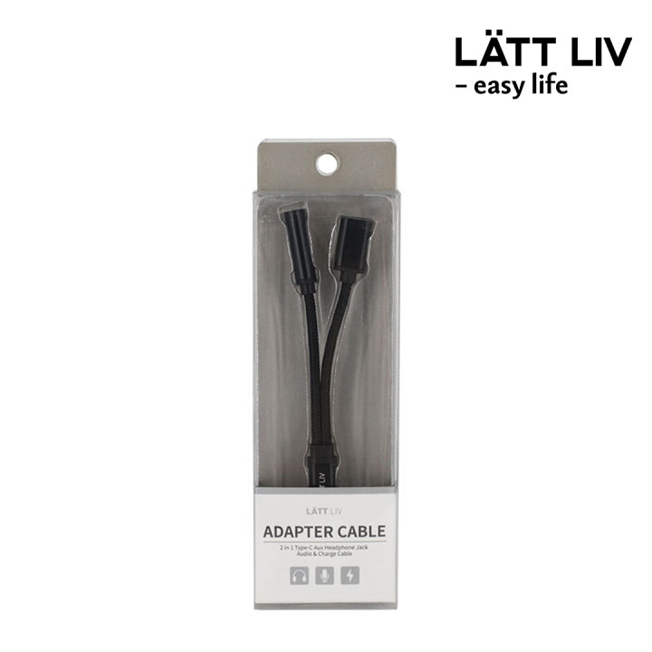 LATT LIV Adapter Cable - 2-in-1 Type C Aux Headphone Jack | Lazada PH