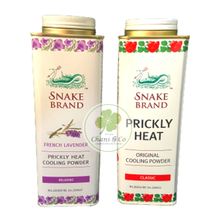 Chans & Co [Original] Snake Brand Prickly Heat Cooling Powder 140g/280g ...