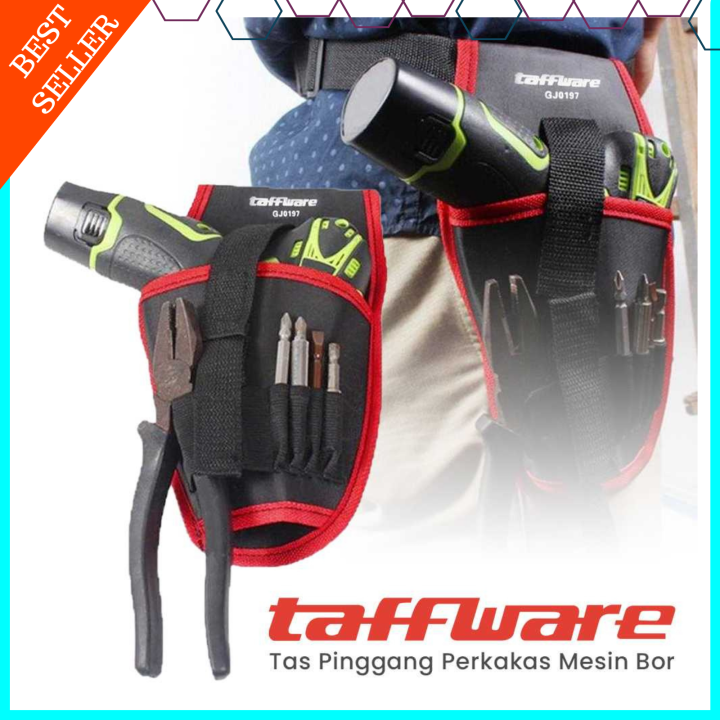 Taffware Tas Pinggang Perkakas Mesin Bor Tool Bag Fanny Pack / tas ...