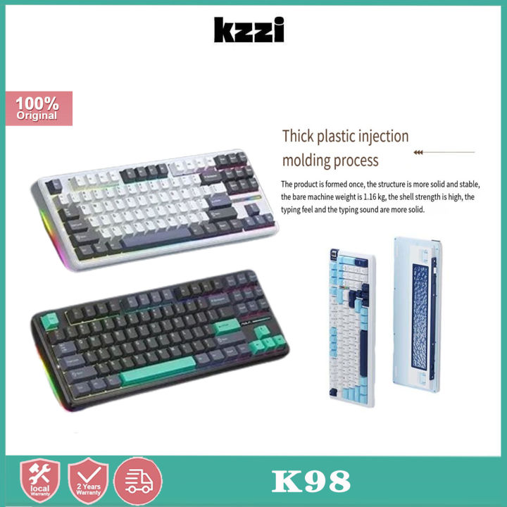 KZZI K98 Wireless Mechanical Keyboard Wired Bluetooth the third mock ...