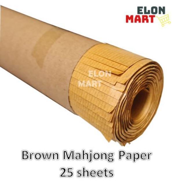 Mahjong Brown Paper Kertas Minyak Kertas Pola 35" x 47" 25 sheets | Lazada
