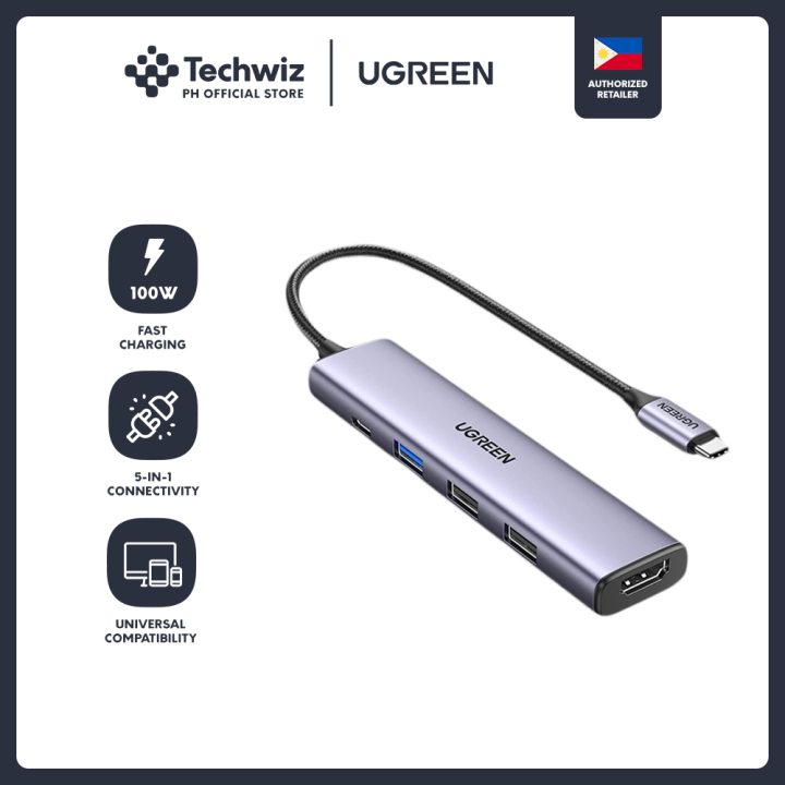 [Techwiz] UGREEN USB C 5-in-1 Hub USB-C To HDMI + USB 3.0 +2 x USB 2.0 ...