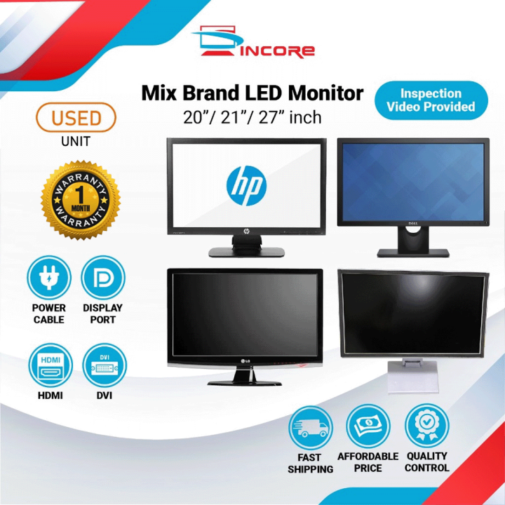 Mix Brand Universal 19/20/22/24 Inch Monitor LED LCD Display VGA DVI 22 ...