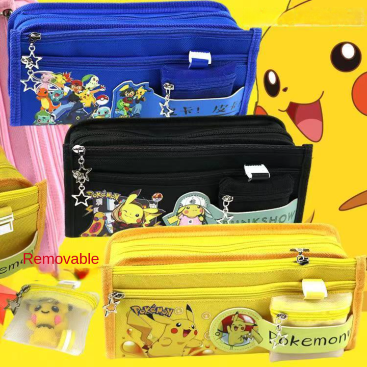 Pikachu Pen Bag Pokemon Stationery Box for School Students with Coin ...