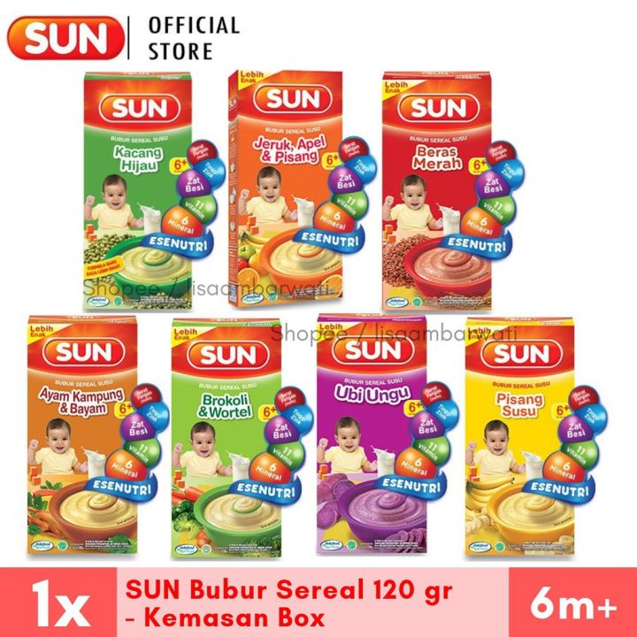 SUN Bubur Sereal Susu 120 g / SUN BUBUR CEREAL SUSU 120 Gr | Lazada ...