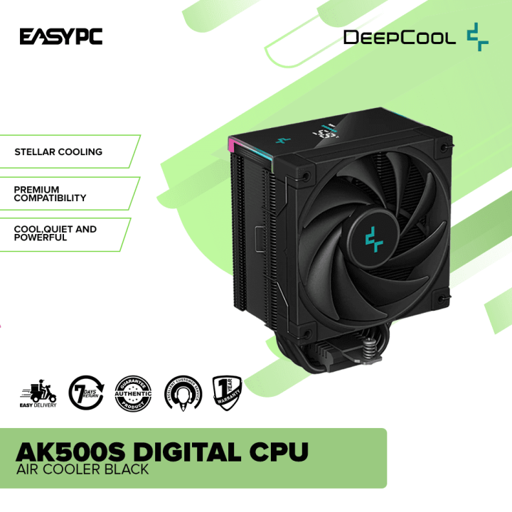 EasyPC | Deepcool AK500S Digital CPU Air Cooler Black For Desktop PC ...