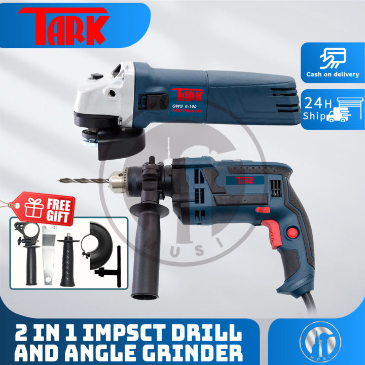 2 IN 1 Impact Drill And Angle Grinder With Complete Accessries | Lazada PH