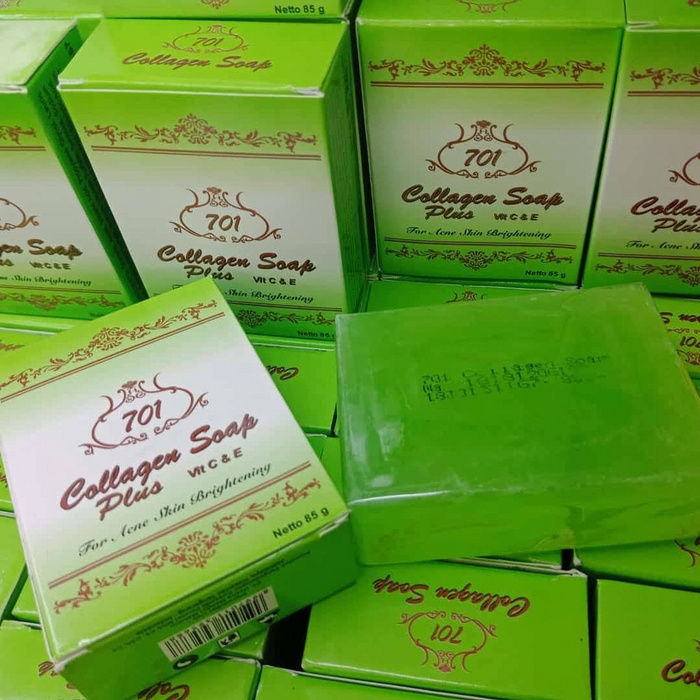 Sabun Collagen 701 Hijau Khusus Jerawat dan Flek Hitam Colagen Soap ...