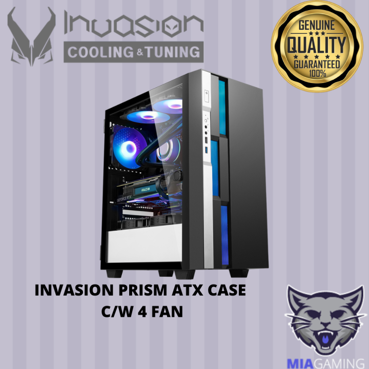 INVASION PRISM Mid-Tower Gaming Case (4 ARGB Fan) | Lazada