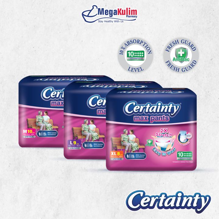 Certainty MaxPants Disposable Adult Pants (M / L / XL) | Lazada