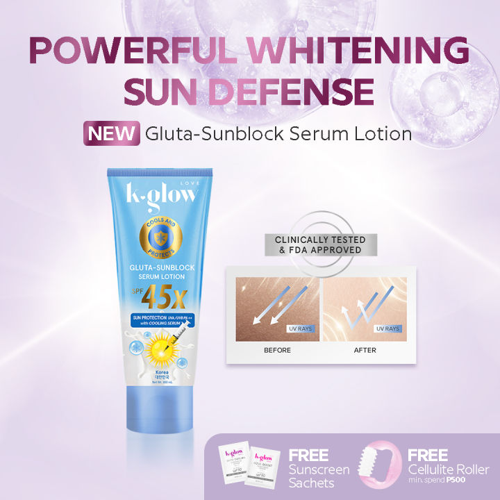 Love K-Glow Gluta Sunblock Serum Lotion | Lazada PH
