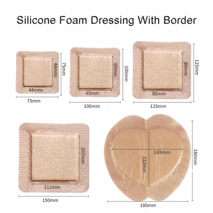Silicone Polyurethane foam dressing waterproof wound dressing bandage ...