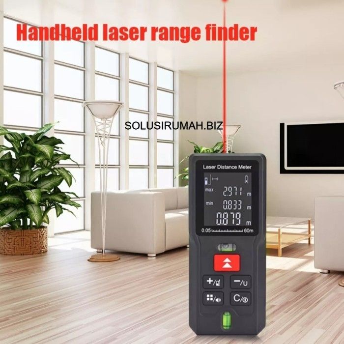 40m Laser Distance Digital Ultrasonic Pengukur Jarak Meteran Jauh ...