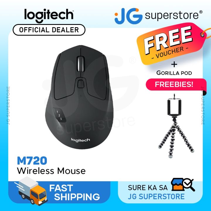 Logitech M720 Triathlon Multi-Device Wireless Mouse w 1000 DPI ...