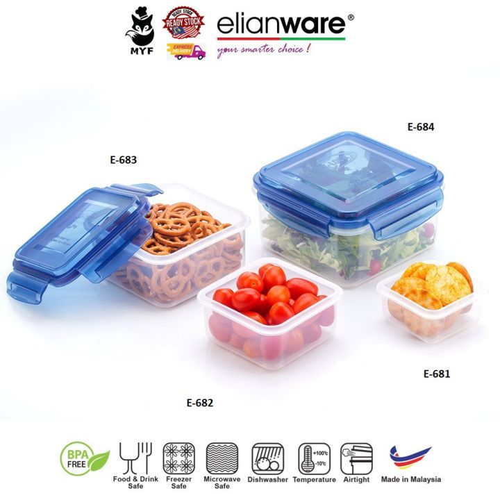 Elianware Ezy-Lock Compartments Microwavable 100% Airtight Food ...