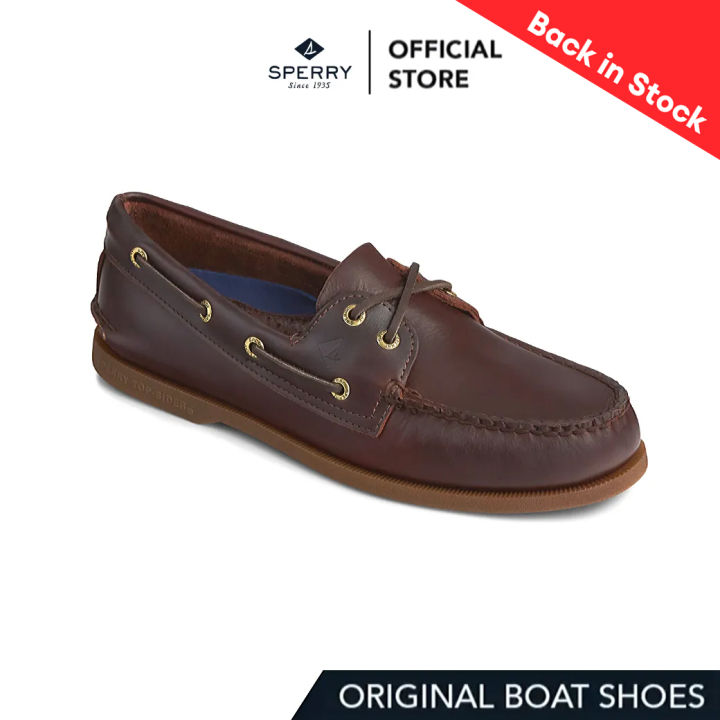 SPERRY A/O 2-EYE รองเท้าโบ๊ทชูส์ ผู้ชาย สีน้ำตาล ( BOAT - 195214 ...