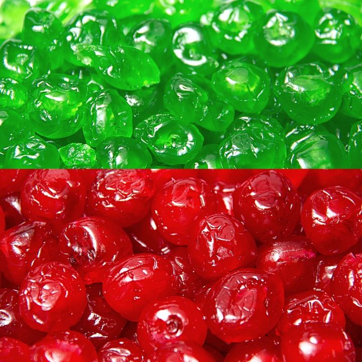 Red Glace Cherry, Green Glace Cherry 100g | 250g | 500g | Ceri Merah, Ceri Hijau, Dried Cherry ...