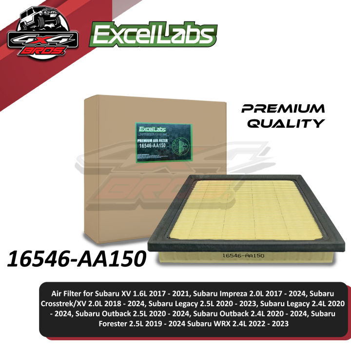 AIR FILTER (16546-AA150) FOR SUBARU XV 1.6L 2017 - 2021, IMPREZA 2.0L ...