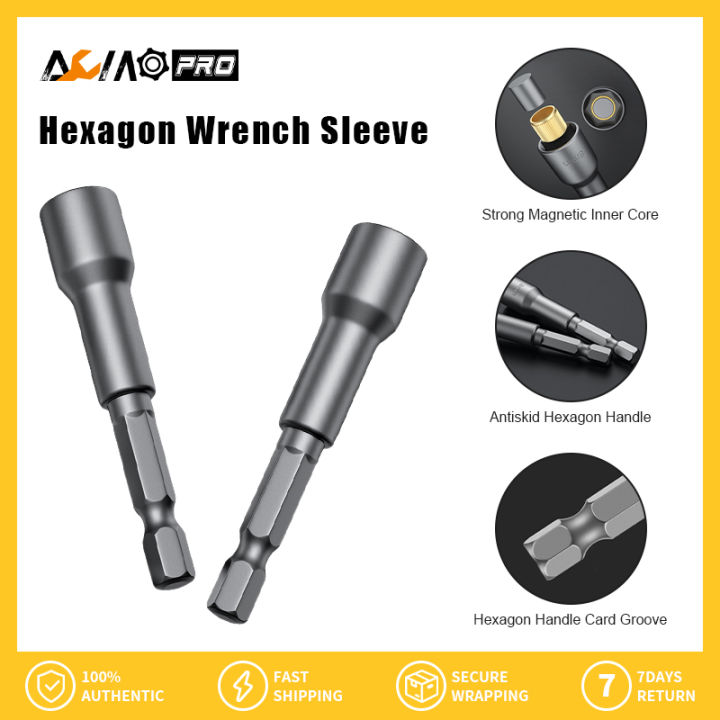 AumoPro 1PCS Strong Magnetic Nut Driver Setter 8mm/10mm Socket Adapter ...