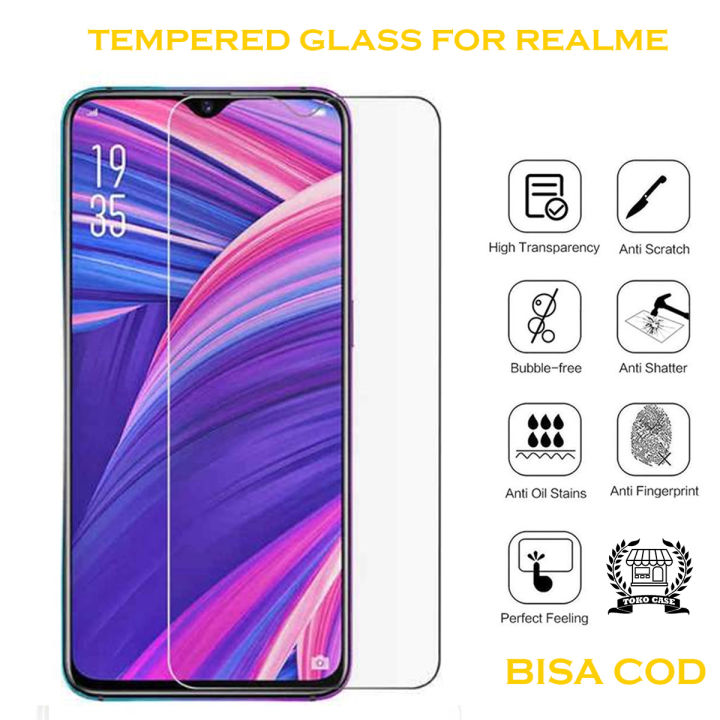 Tempered Glass Full Cover Ceramic For Realme (Pelindung layar Hp ...