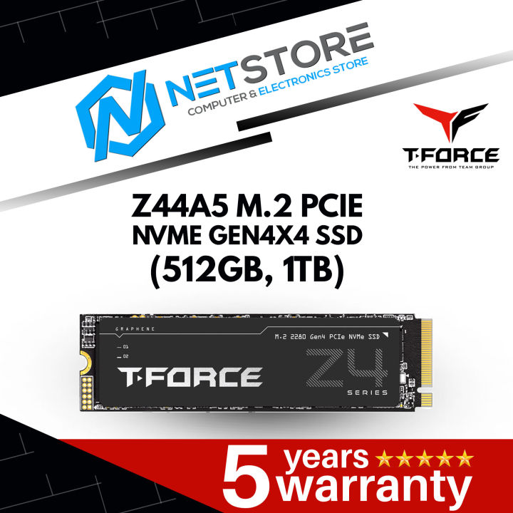 T-FORCE Z44A5 M.2 PCIE NVME GEN4X4 SSD (512GB, 1TB) | Lazada