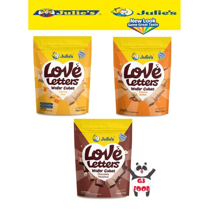 Julie Wafer Cubes /Choc Hazelnut / Cheesy Duo/ Peanut Butter 60g | Lazada