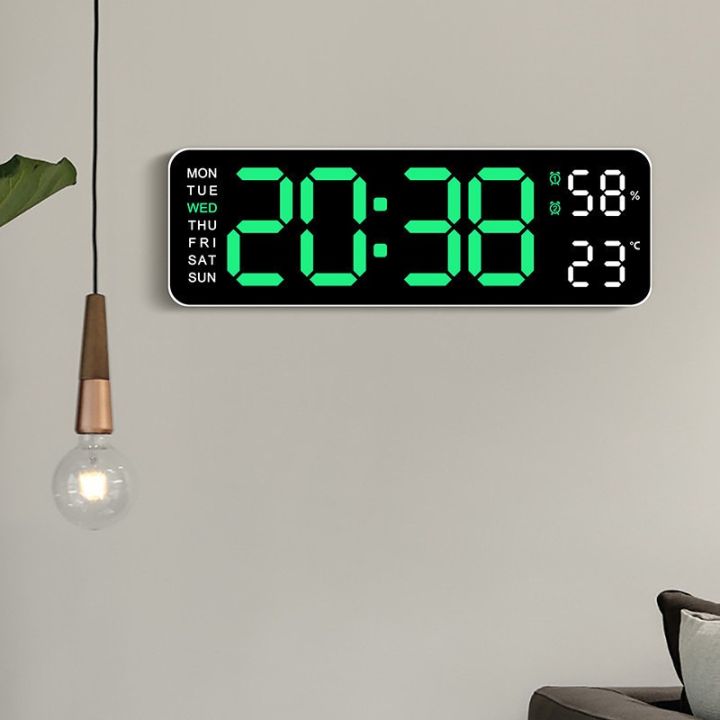 LED Display Screen Digital Wall Clock With Date Alarm Clock With Led ...