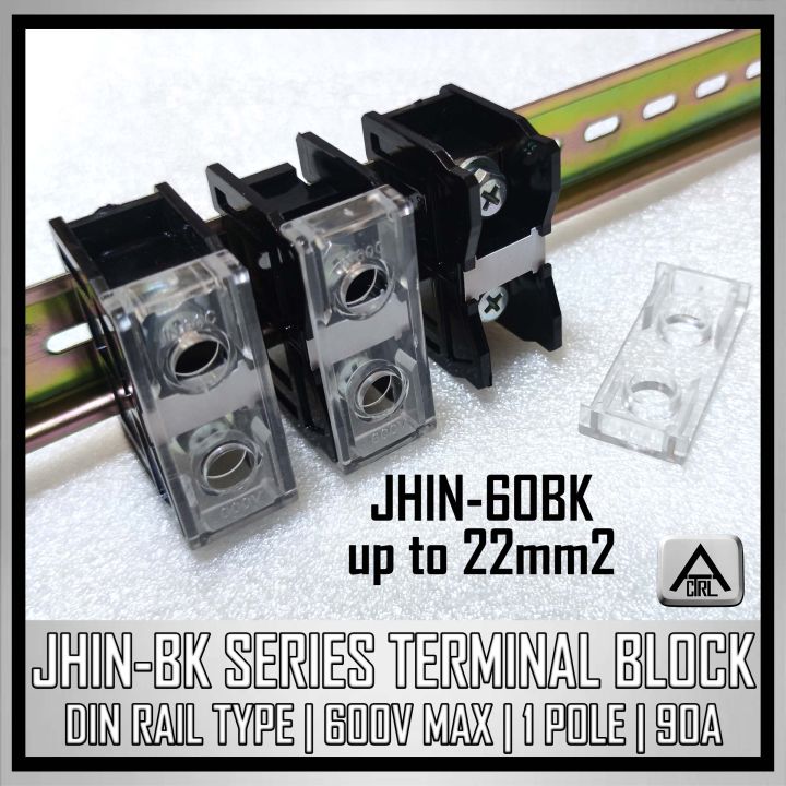 JHIN-BK SERIES 1POLE DIN RAIL TYPE TERMINAL BLOCK | 600V max | JHIN ...